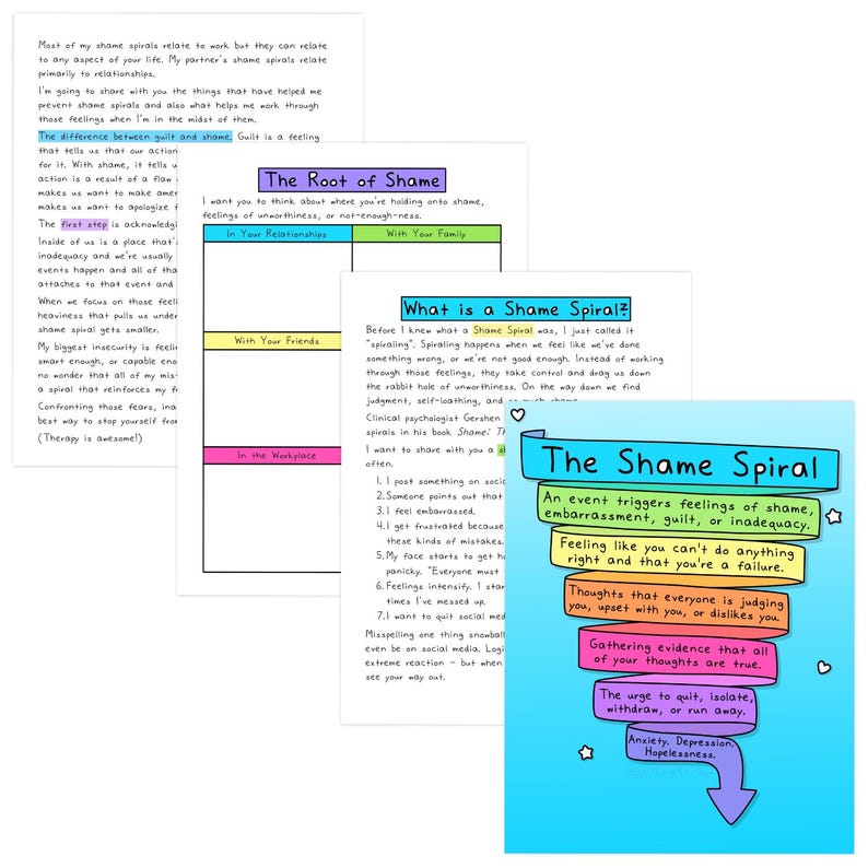 Shame Spirals | Spiraling | Guilt | Self-worth | Emotional Healing ...