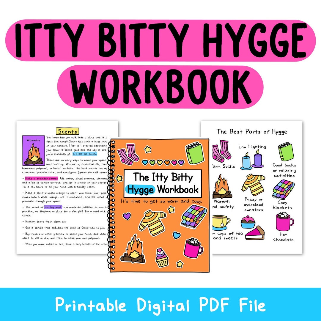 Itty Bitty Hygge Workbook Self-care Coziness - Etsy
