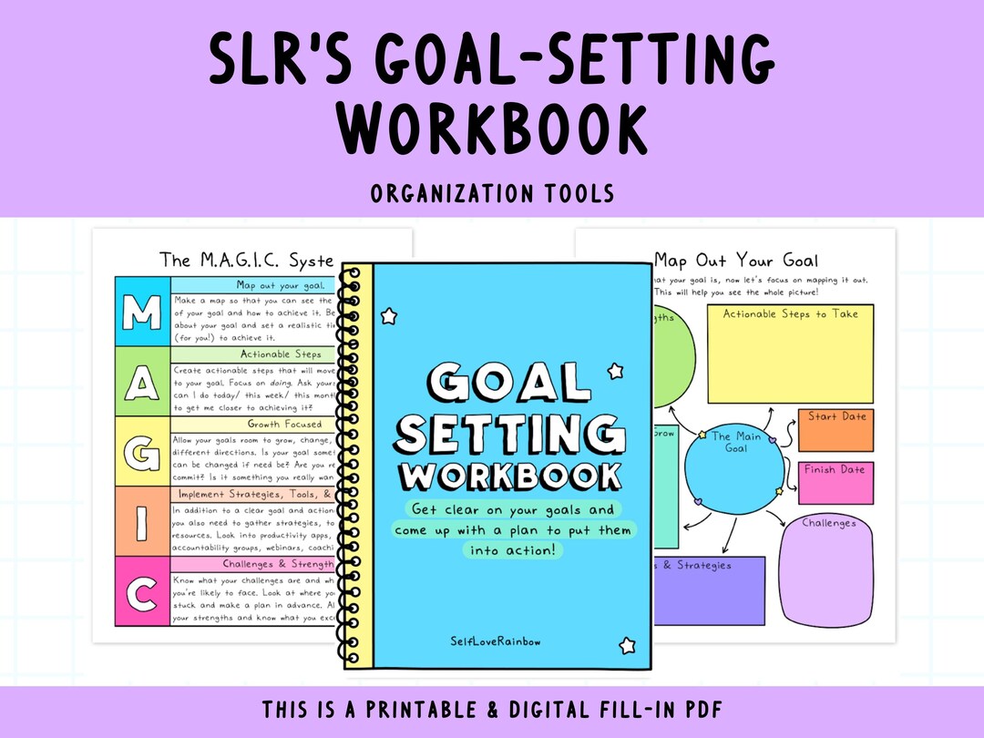 Goal Setting Workbook | Anxiety | ADHD | Organization | Depression ...