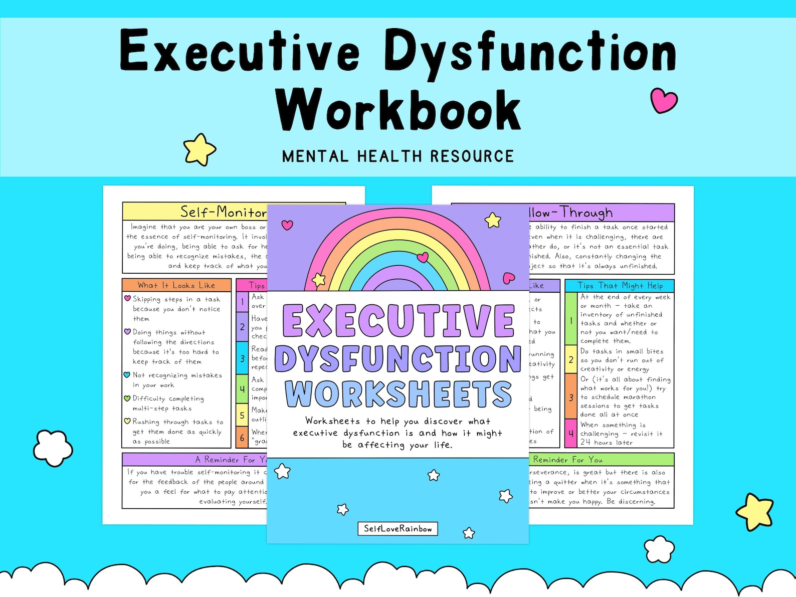 Executive Dysfunction Workbook | Anxiety | ADHD | Organization ...