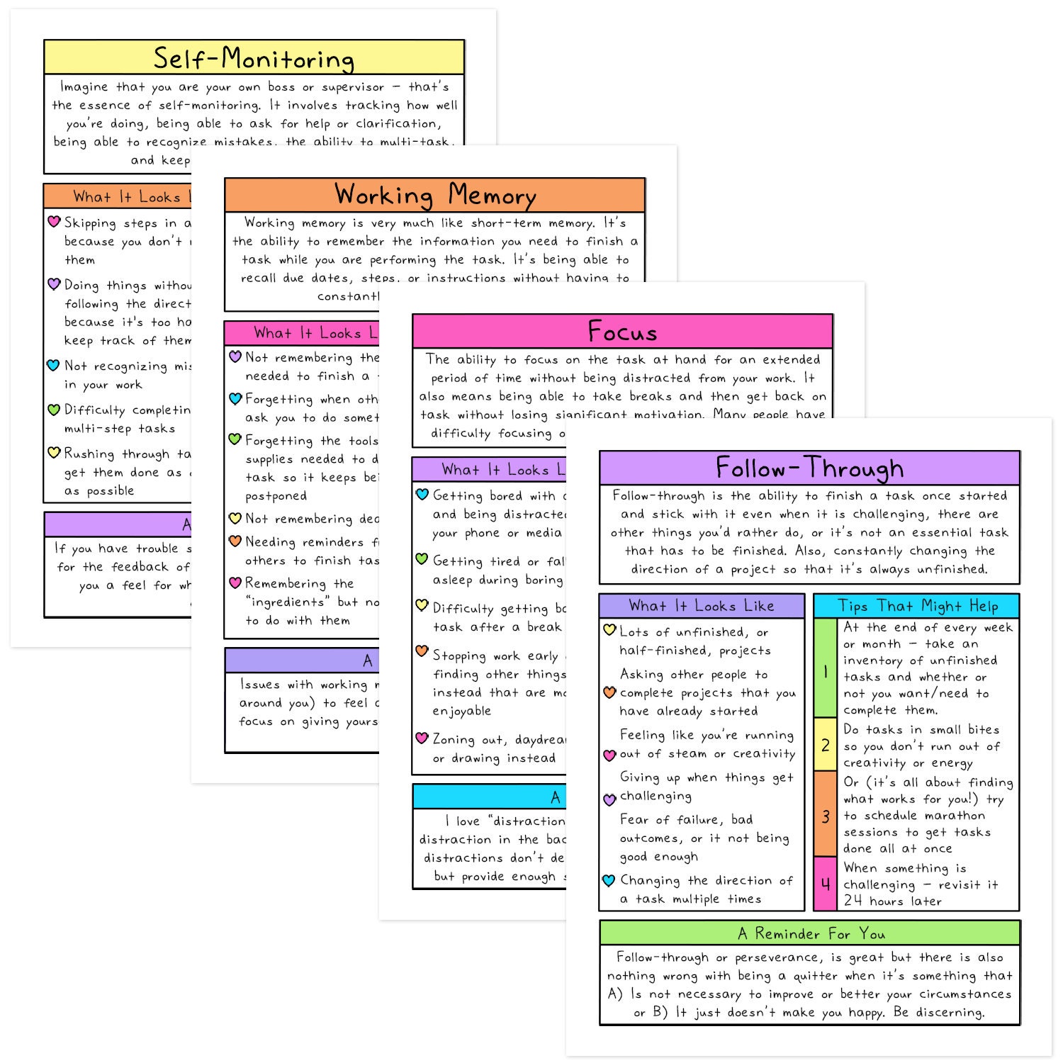 Executive Dysfunction Workbook Anxiety ADHD Organization - Etsy