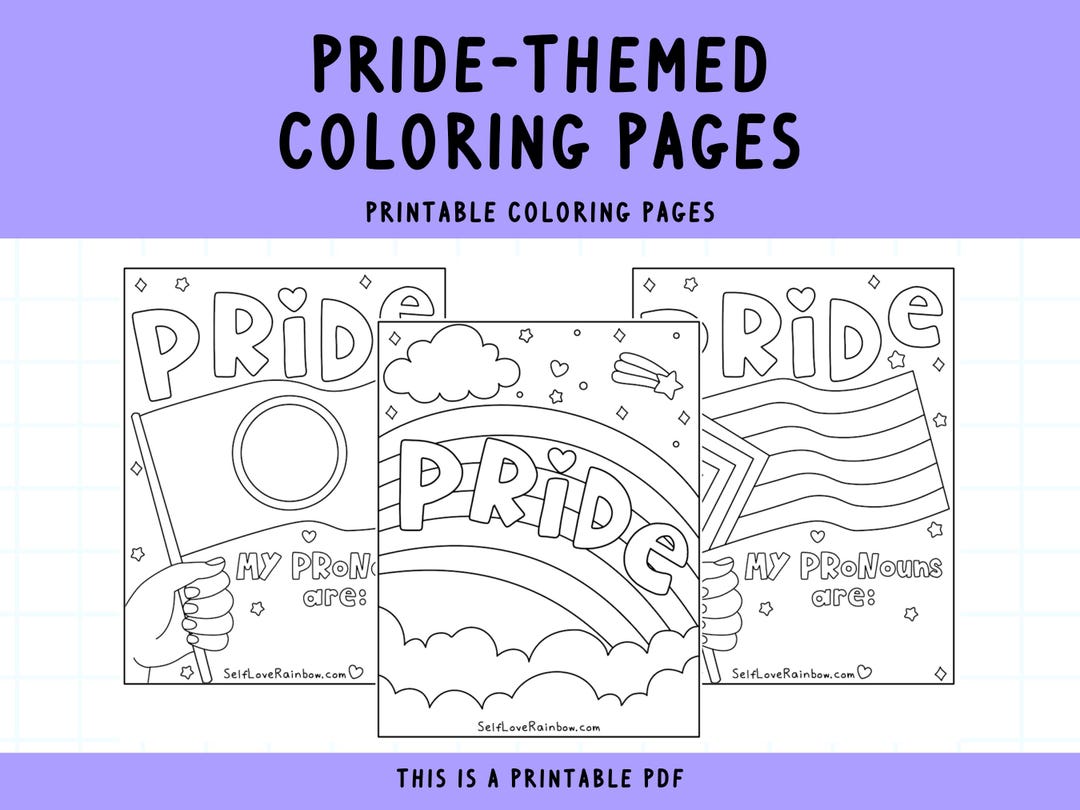 Pride Coloring Pages | Pride Month | LGBTQIA+ Art | Printable | Hand ...