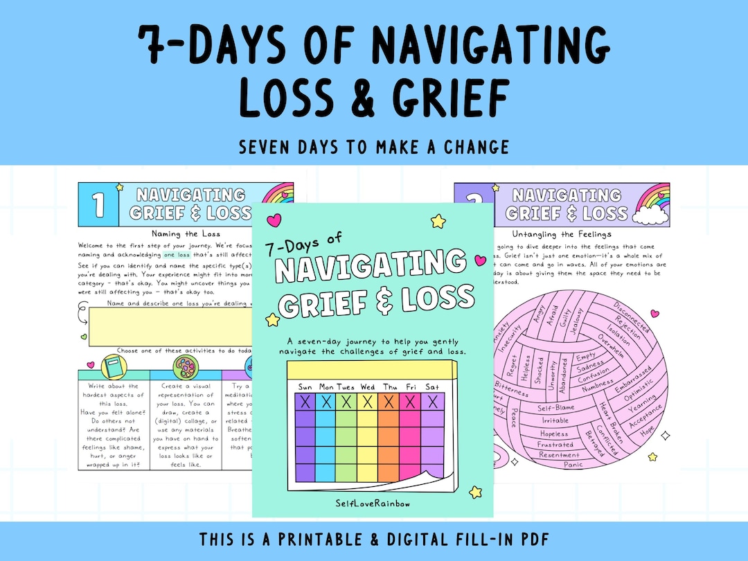 7-day Grief Journal: Gentle Healing Workbook (digital Download) - Etsy
