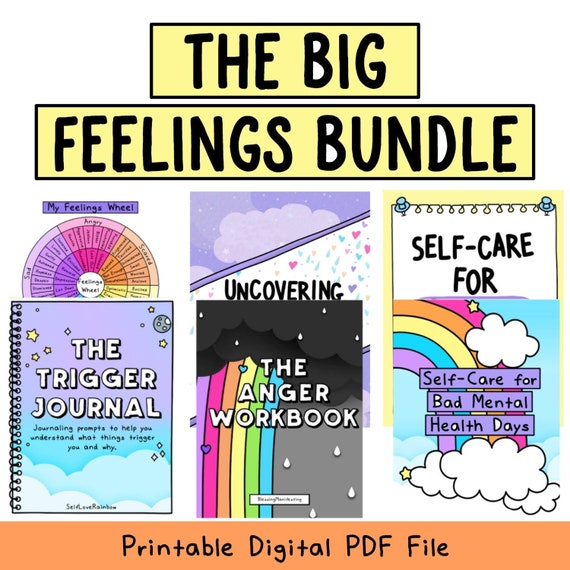 The Big Feelings Bundle Therapy Resources Anger Mental - Etsy