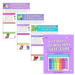 12 Days of Holiday Self-care Workbook: Mindful Prompts (PDF) - Etsy