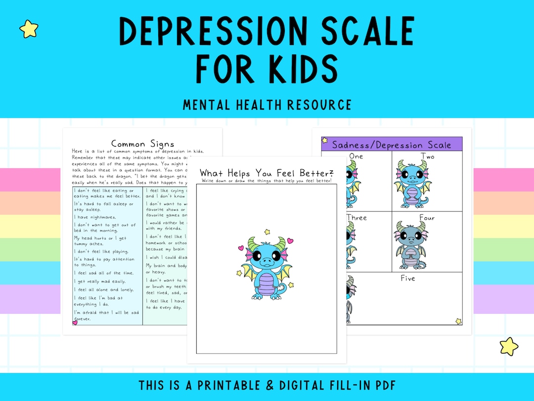 Depression Scale for Kids Teens School Journaling for Students ...