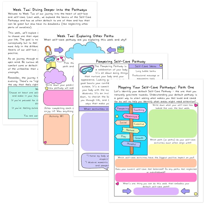 Self-care Pathways Workbook: Mental Health Journaling (digital ...