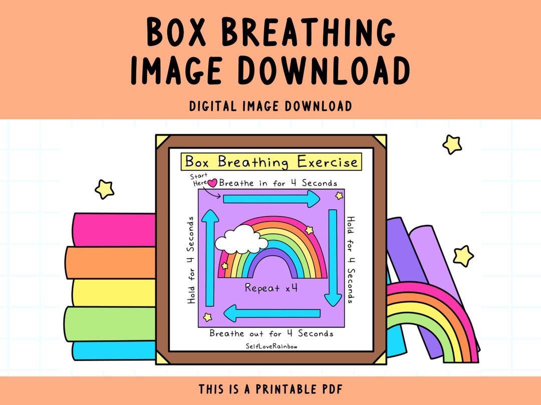 Box Breathing Art: Calming Classroom Poster (digital Download) - Etsy