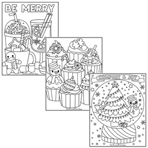 Holiday Coloring Pages | Printable | Hand Drawn | Christmas Themed L ...