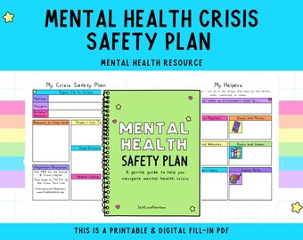 Kid Friendly Mental Health Safety Plan - Etsy