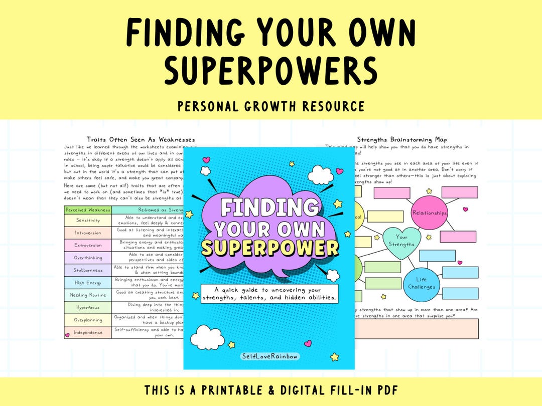 Strengths Workbook: Self-discovery Guide, Personal Growth (PDF Download ...