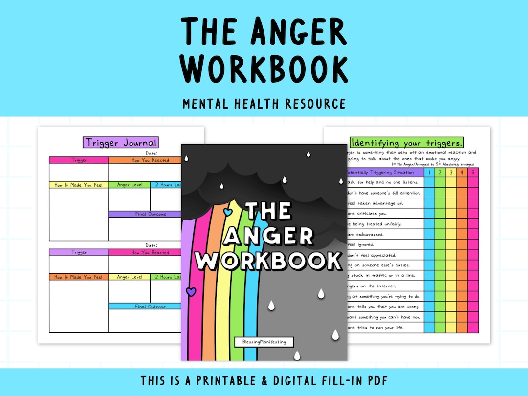 The Anger Workbook | Mental Health Worksheets | Self-help | Anger ...