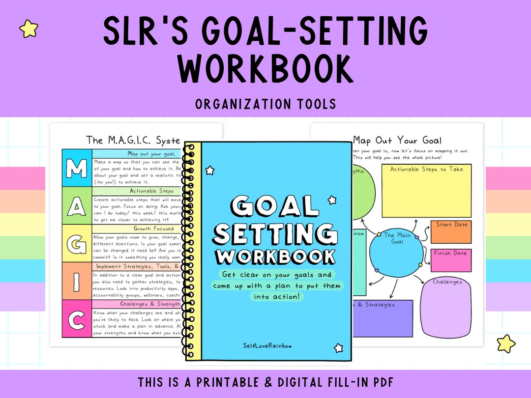 Goal Setting Workbook Anxiety ADHD Organization Depression Attainable ...