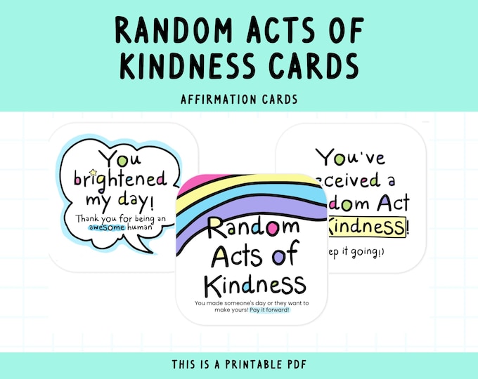 Compliment Cards | Kindness Cards to Color | Printable Positivity Cards ...