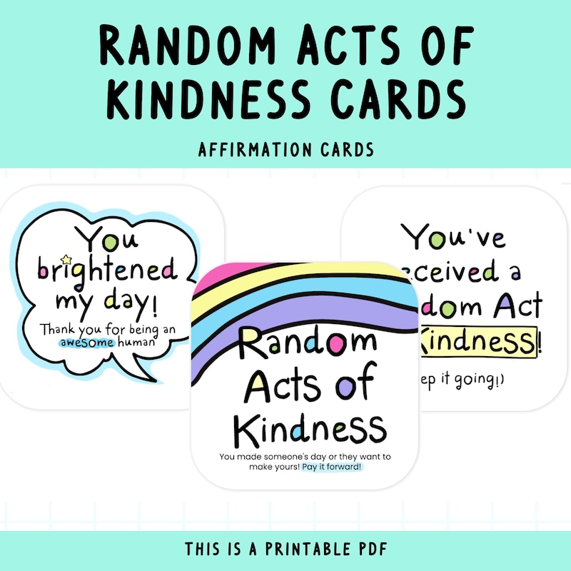 Kindness Cards - Etsy