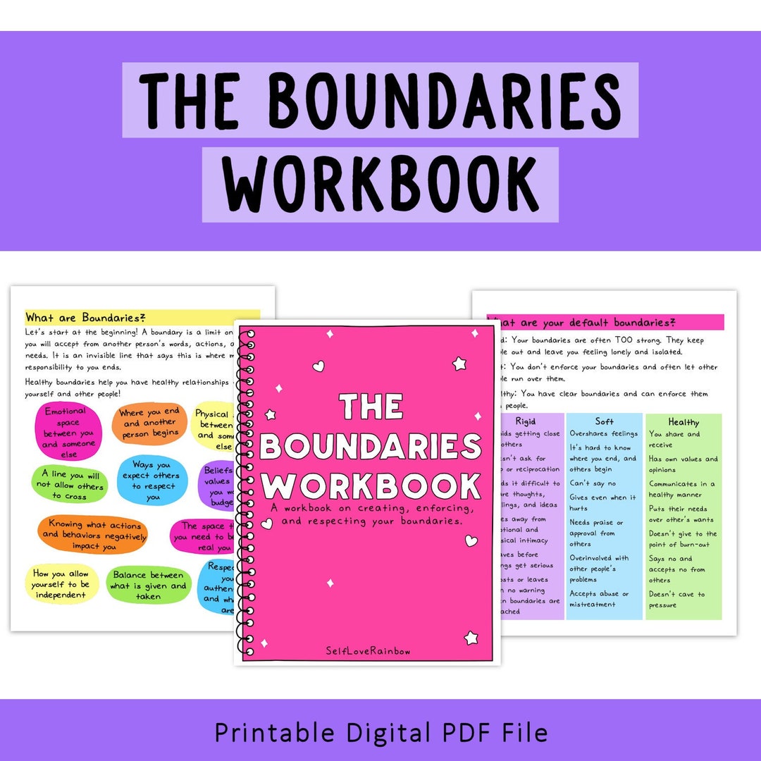 The Boundaries Workbook Personal Growth Printable - Etsy
