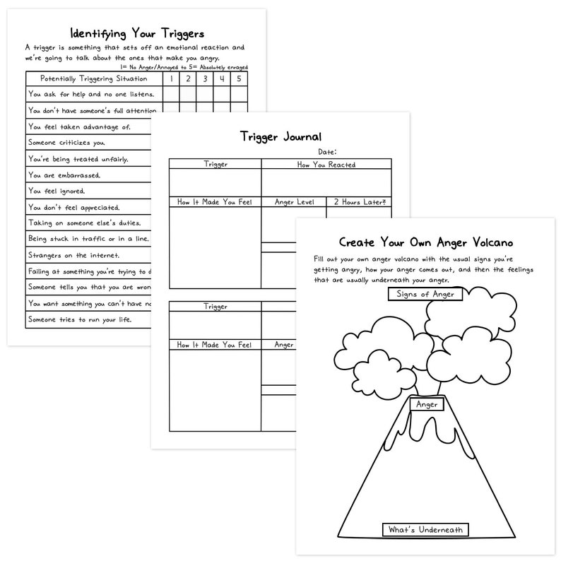The Anger Workbook | Mental Health Worksheets | Self-help | Anger ...
