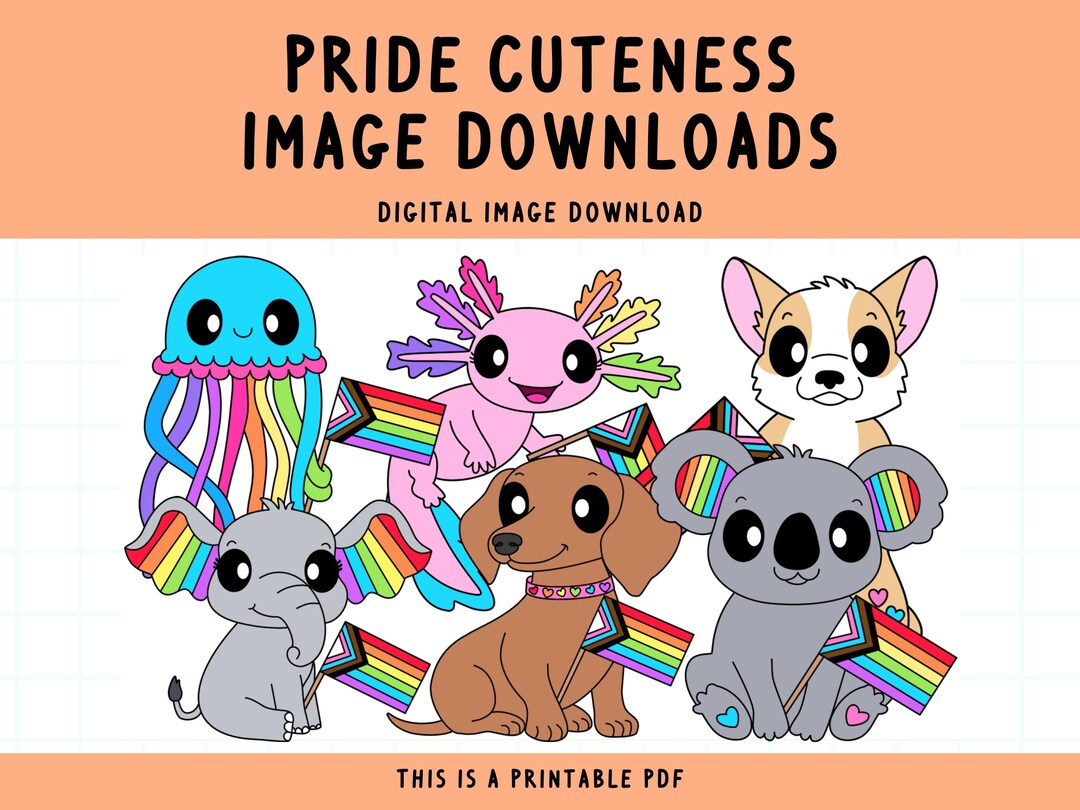 Pride Month Animals LGBT PNG Bundle Queer Image Pack Rainbow Animals ...