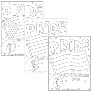 Pride Coloring Pages | Pride Month | LGBTQIA+ Art | Printable | Hand ...