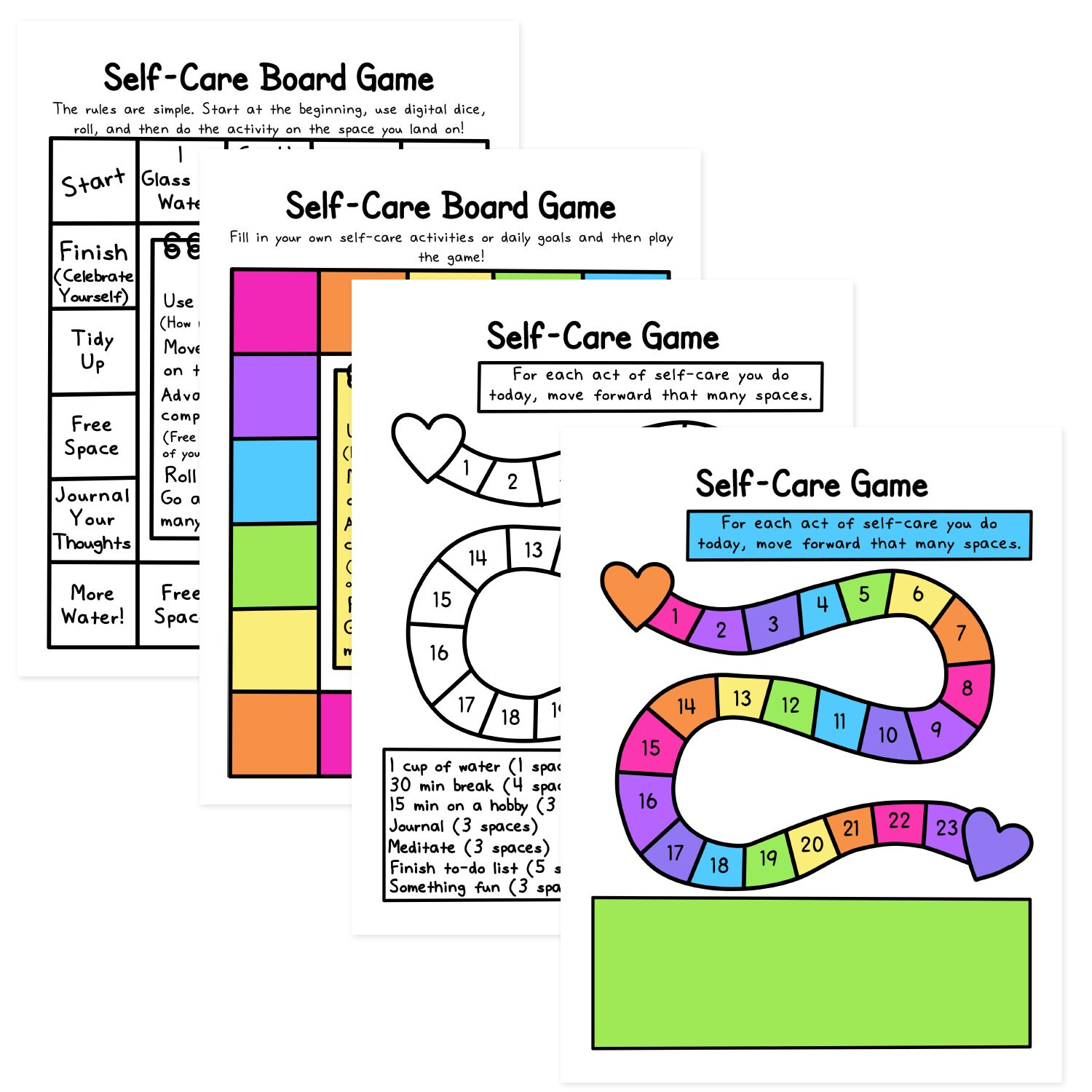 Self-care Game Pack Word Search Printable Self-help | Etsy New Zealand
