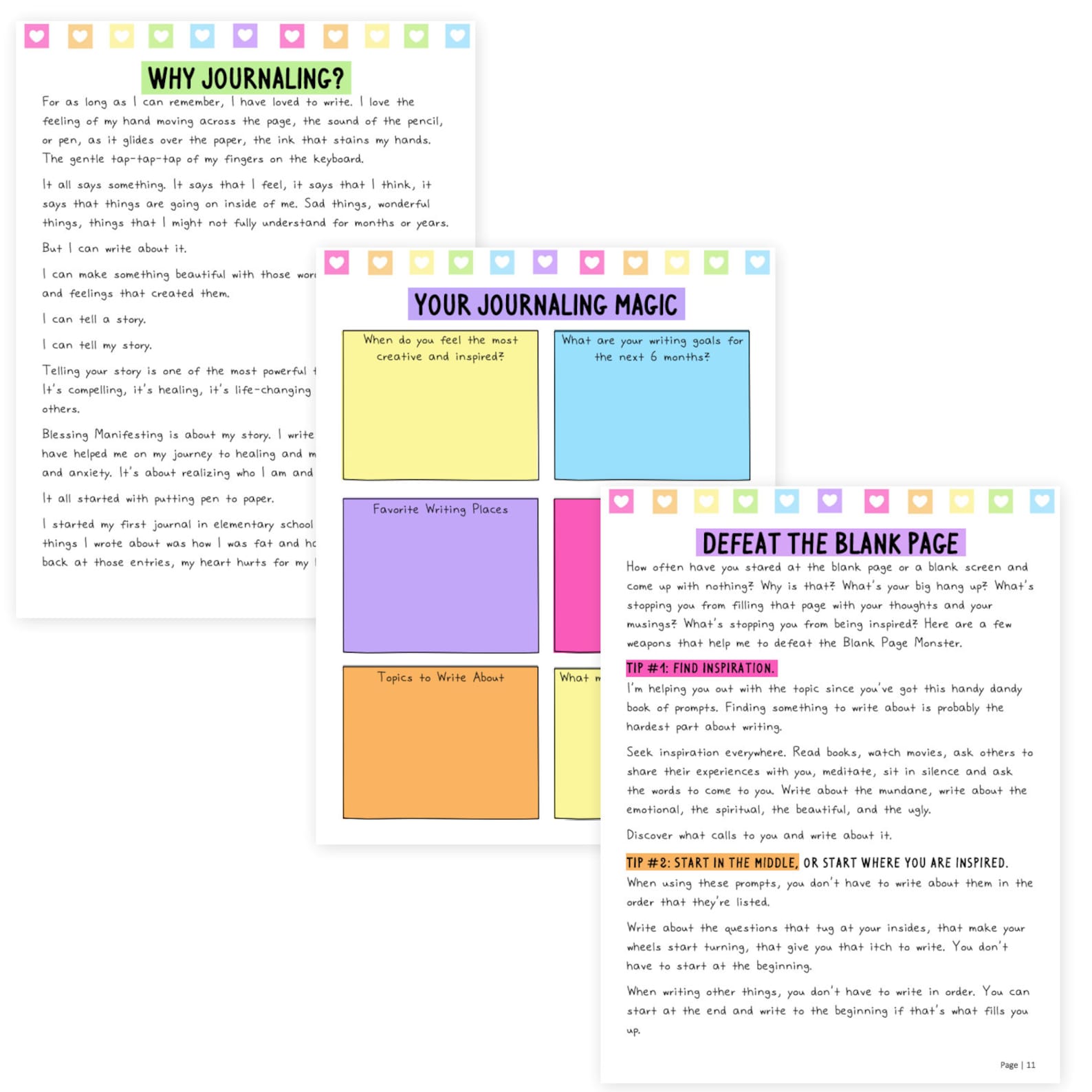 Journey Through Journaling Journaling Prompts writing | Etsy