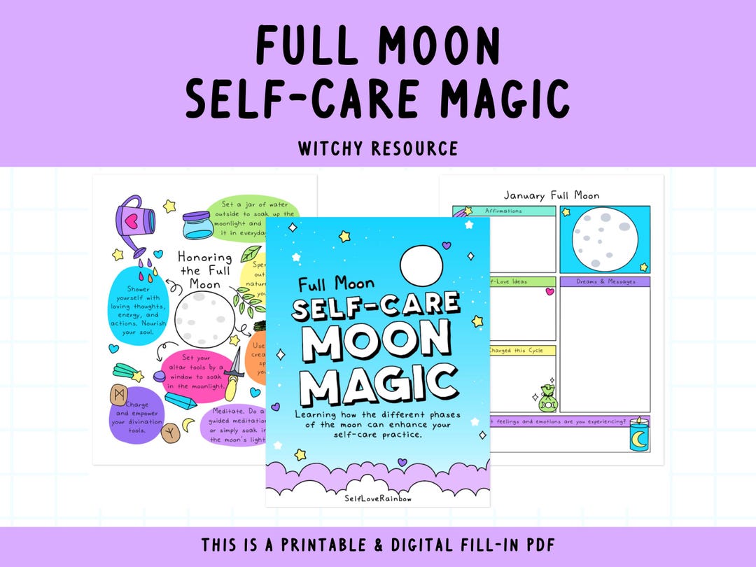 Full Moon Self-care Guide | Pagan | Wicca | Witch | Tarot | Grimoire ...