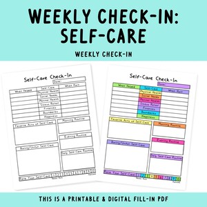 Weekly Self-care Check-in | Love Yourself | Practice Self-care | Self ...
