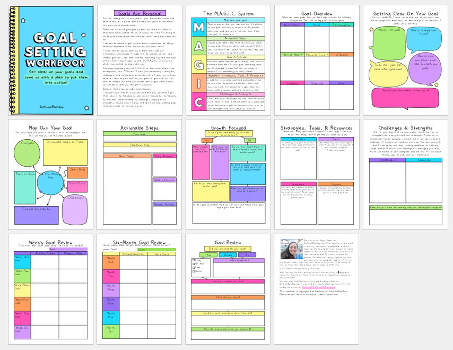 Goal Setting Workbook Anxiety ADHD Organization - Etsy