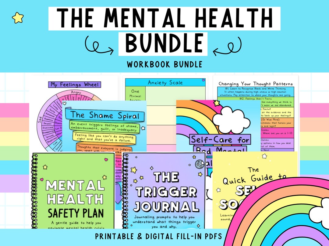 The Mental Health Bundle Anxiety Depression Therapy Tools Counselling ...