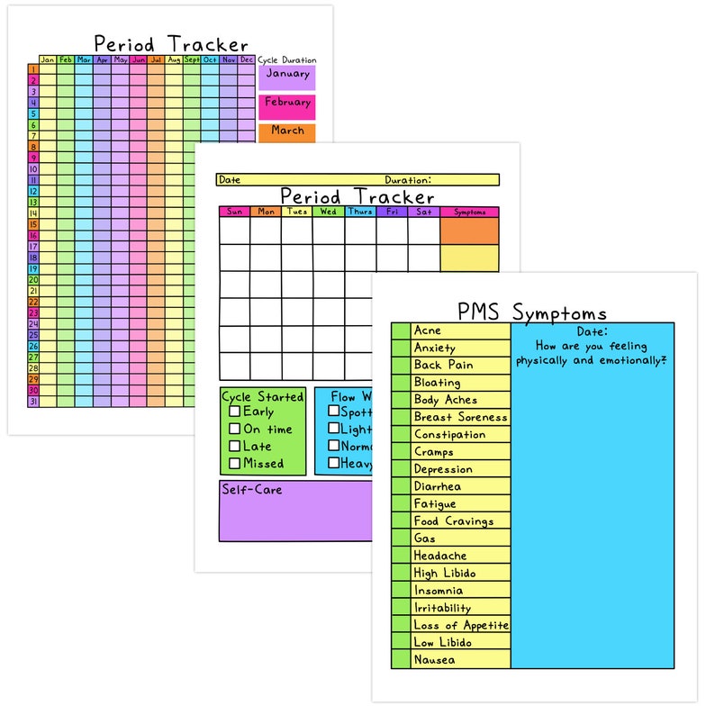 Period Tracker PMS PMDD Menstrual Tracker - Etsy