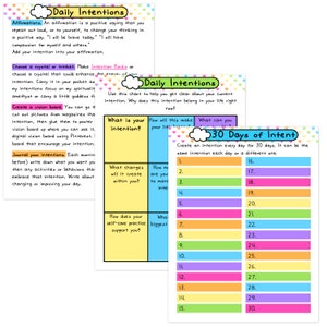 Daily Intentions Workbook | Manifestation | Goal Setting Workbook ...
