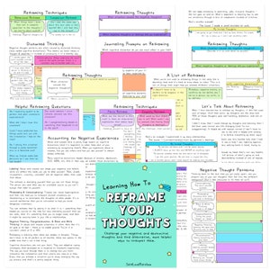 Reframe Your Thoughts Workbook: Cognitive Distortions & Reframing ...