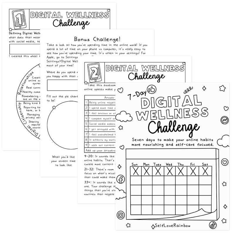 7-day Digital Wellness Challenge: Social Media Boundaries (PDF) - Etsy