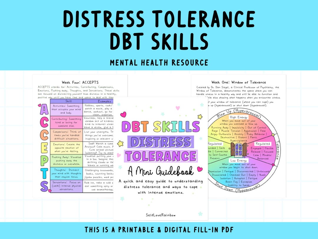DBT Skills Workbook: Distress Tolerance, Emotional Regulation (PDF) - Etsy