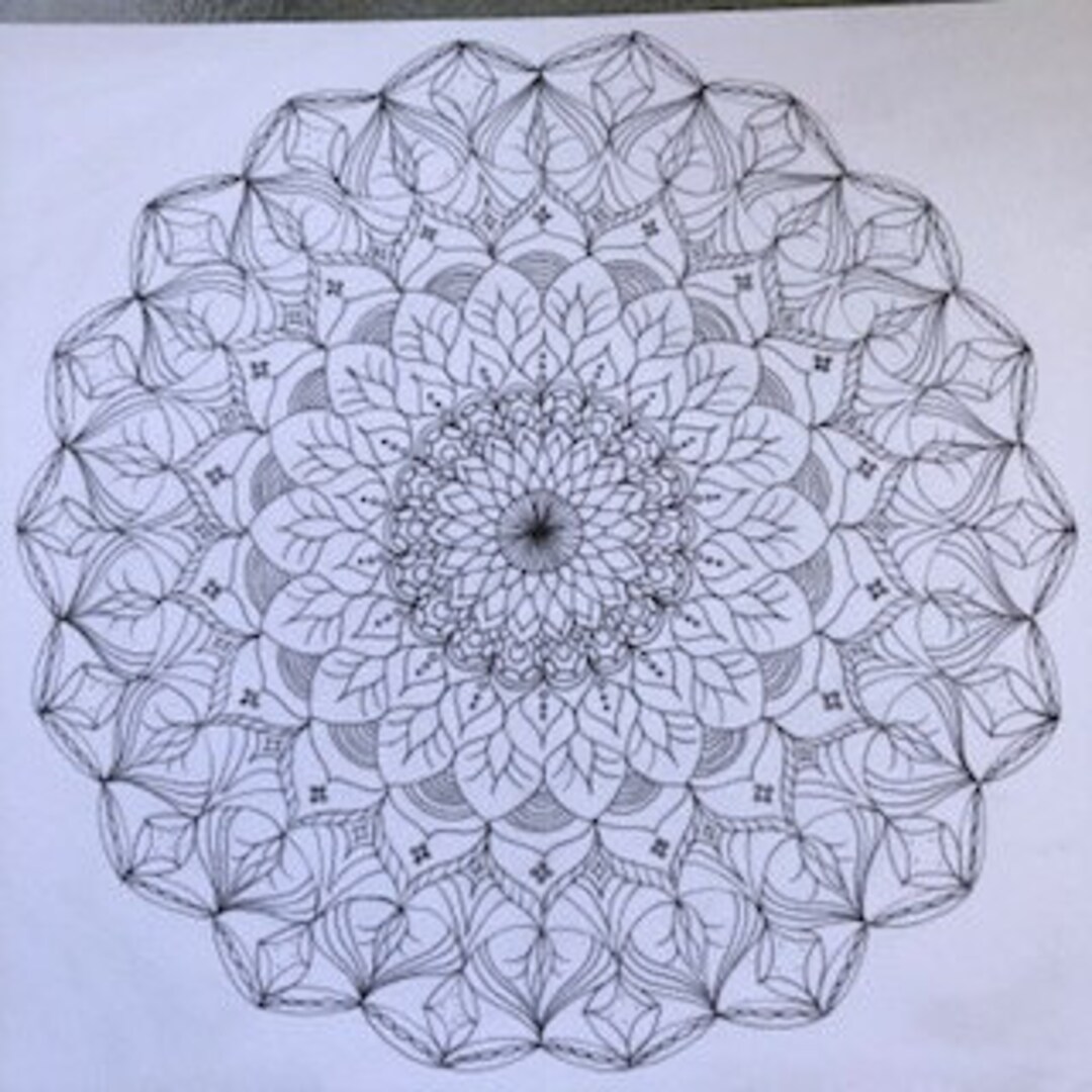 Printable, Hand Drawn Mandala - Etsy