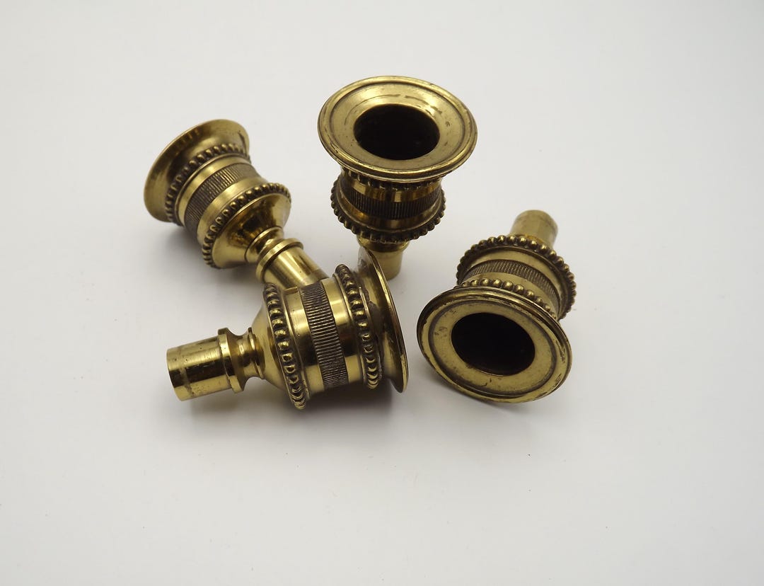 Set of 4 Antique Brass Candle Cups Chandelier /light Fittings ...