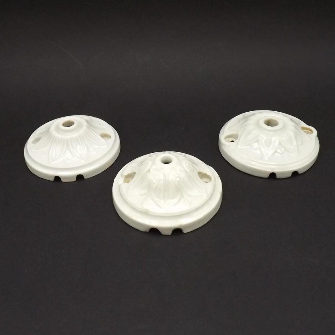 Set of 3 French Antique Porcelain Ceiling Roses Assorted Decorative ...
