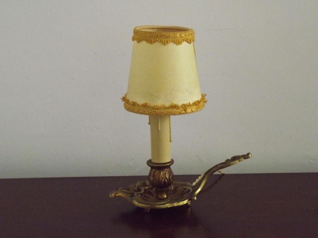 Delightful Vintage French Bronze Wee Willie Winkie Style Lamp With ...