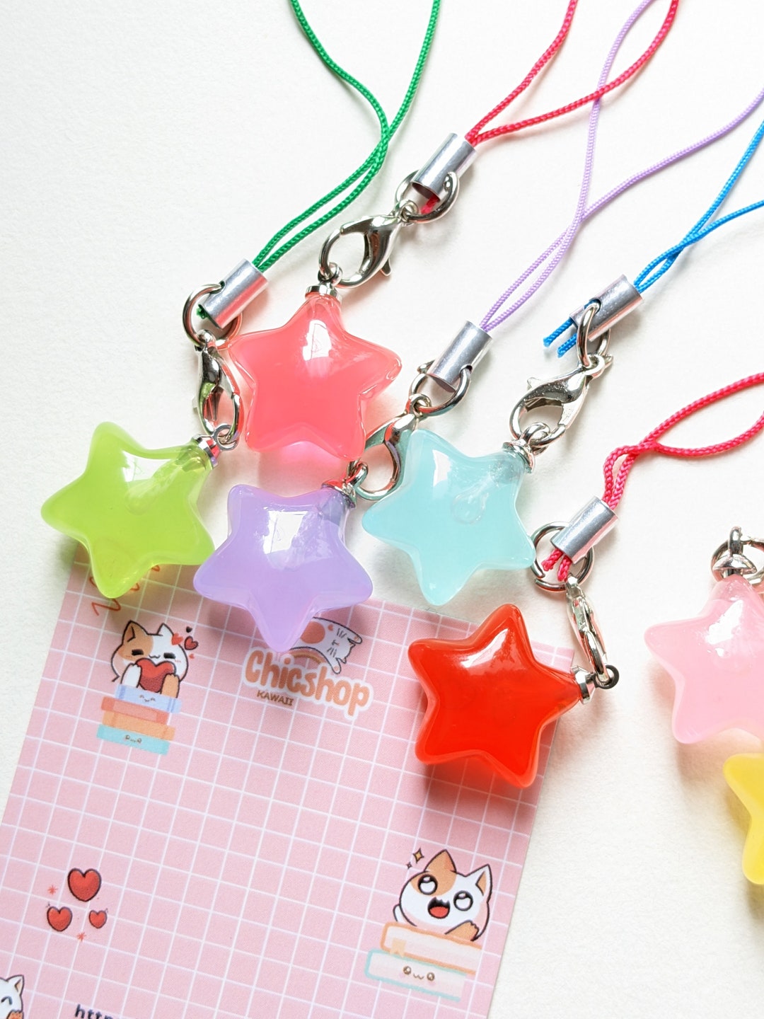 Puffy Charms Kawaii Keychain Cute Charms for Phone Keychain Schoolbag ...