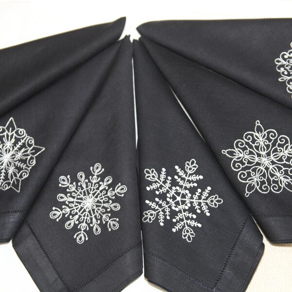 Snowflake Napkins - Etsy