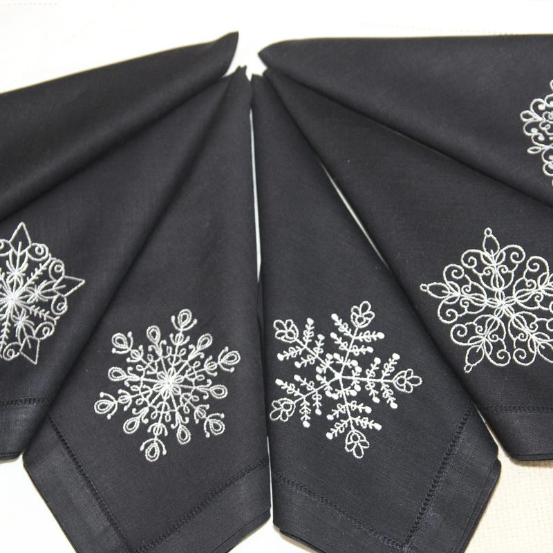 Snowflake Napkins - Etsy
