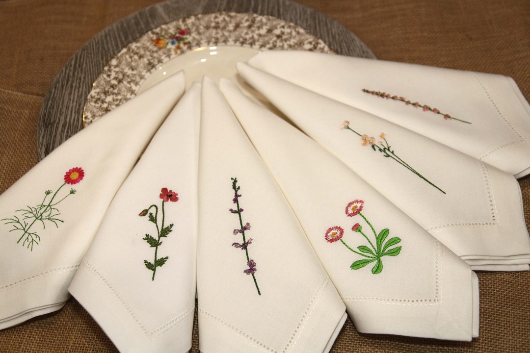 Handcrafted Pink Floral Napkins for Nature Lovers and Weddings - Etsy