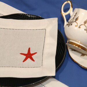 Cocktail Nautical Napkins, Bar Cart Decor, Embroidered Napkin Set ...
