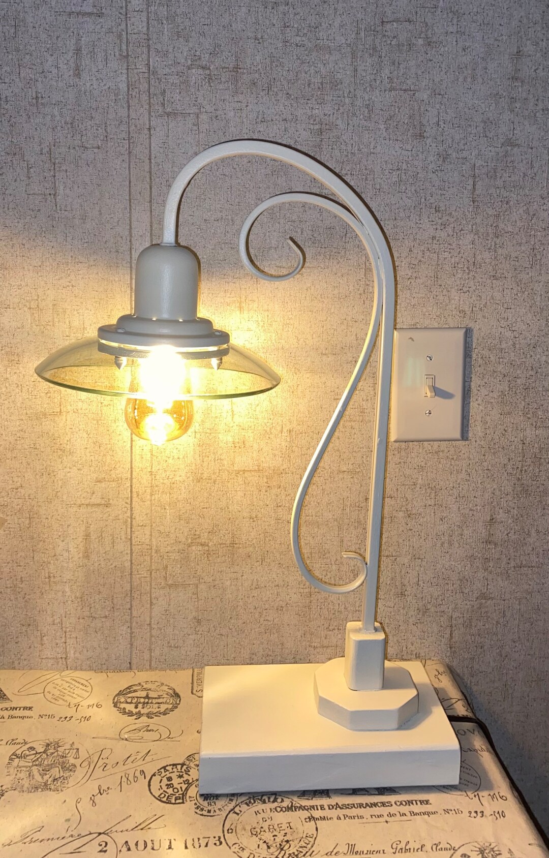 Upcycled Chandelier Arm Table Lamp - Etsy