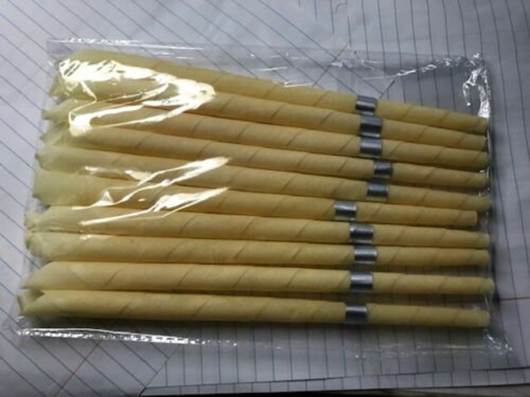 10 Ear Candles-bee Wax-candling-no Aroma-natural-hollow-cones-ear ...
