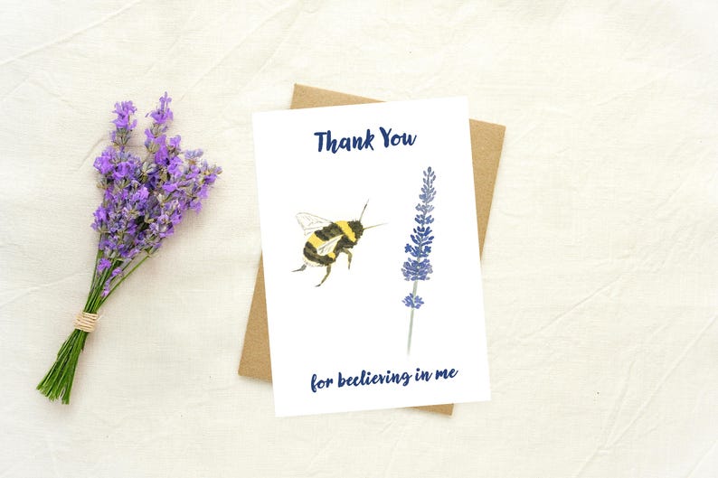 Teacher Thank You Card - 'thank You for Bee-lieving in Me ...