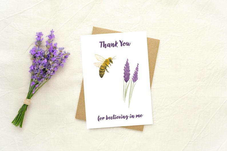 Teacher Thank You Card - 'thank You for Bee-lieving in Me ...