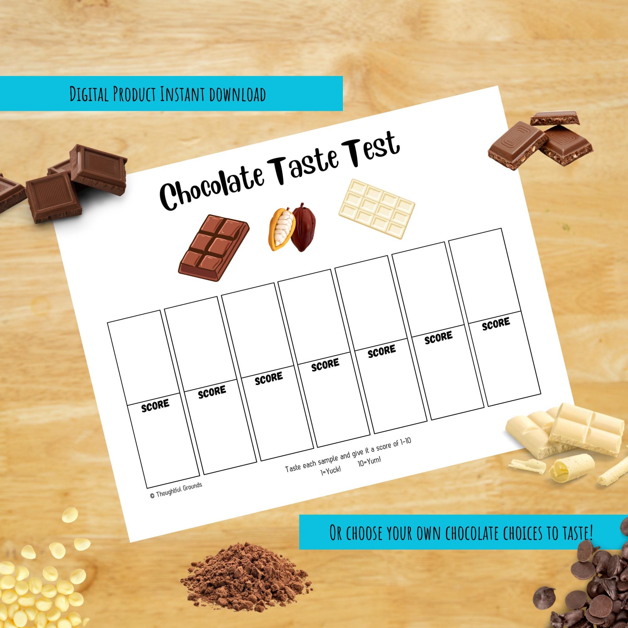 Chocolate Taste Test Recording Sheet Science Experiment Worksheet STEM ...
