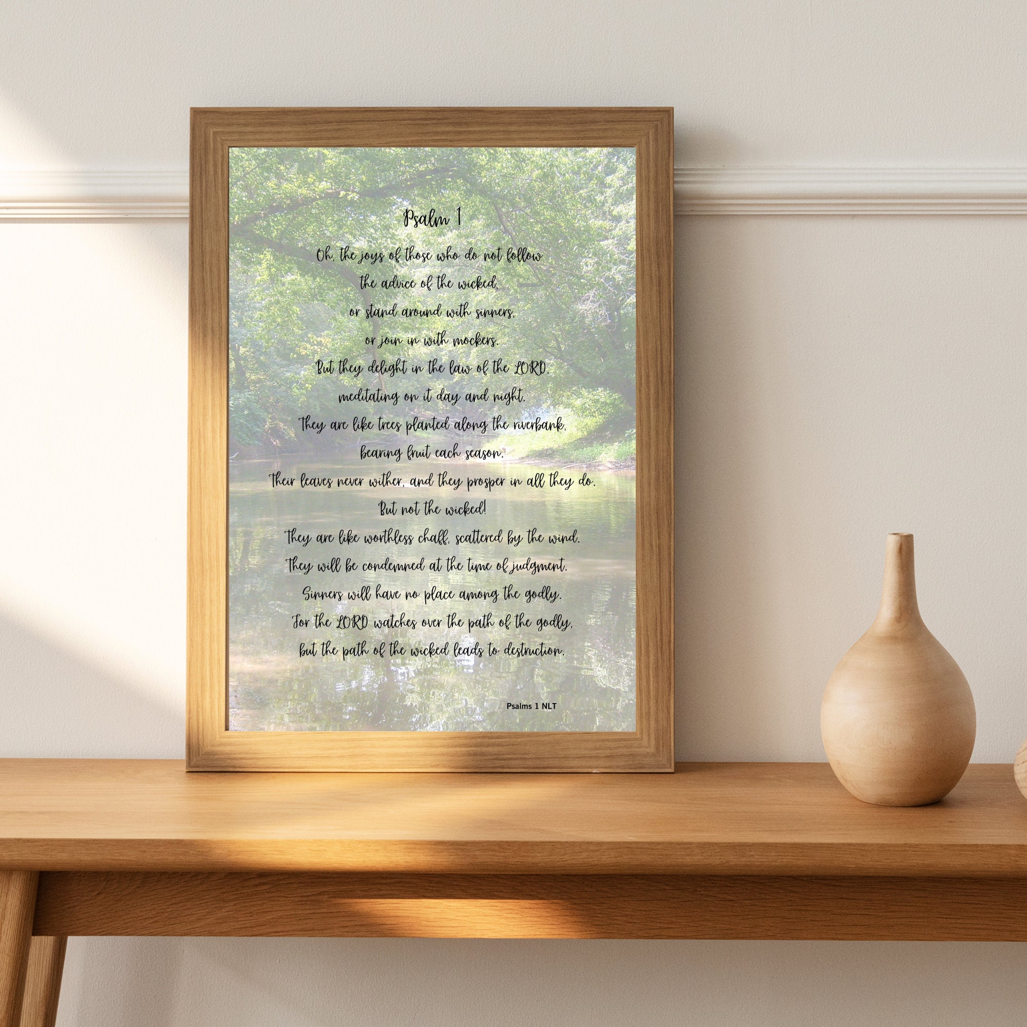 Psalm 1 NLT Wall Art/psalms 1 Digital Print/bible Wall Art/instant ...