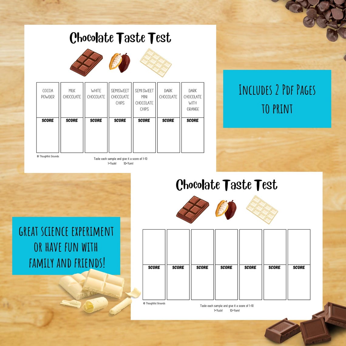 Chocolate Taste Test Recording Sheet Science Experiment Worksheet STEM ...